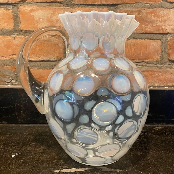 Fenton Coin Dot Pitcher - Etsy