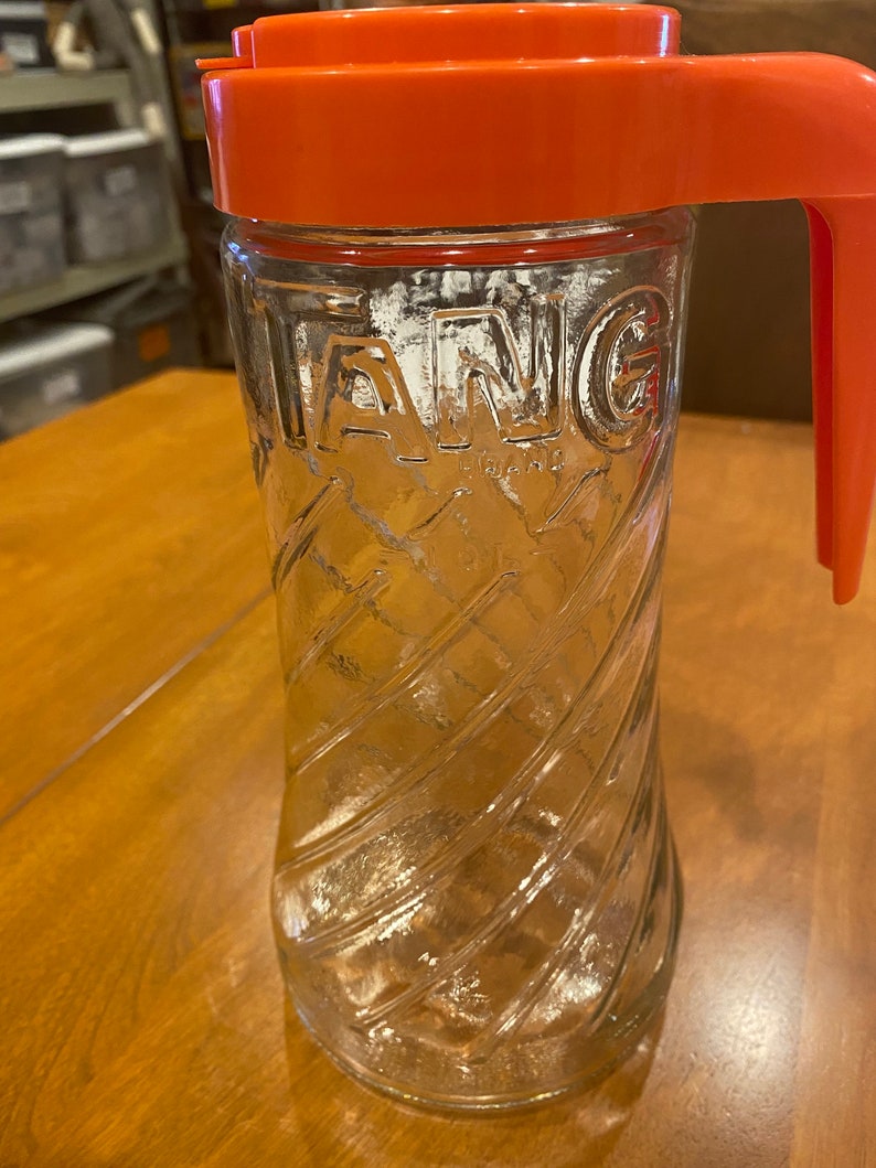 1970s TANG Anchor Hocking Glass Pitcher With Handled Orange - Etsy