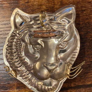 Vintage Metal Tiger Brooch and Pendant - Etsy