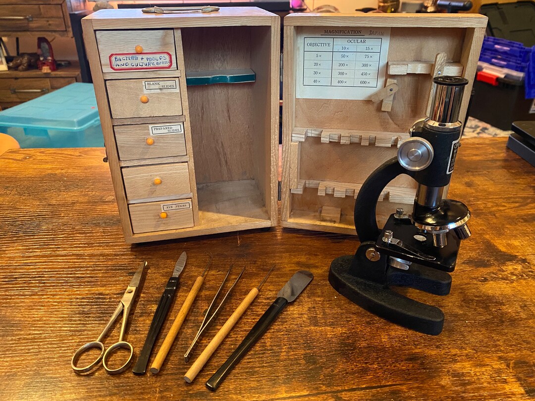 Vintage Perfect Model 803 Mini Microscope With Slides & Tools - Etsy