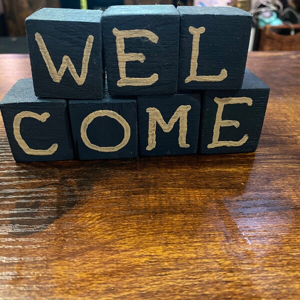 Welcome Blocks - Etsy