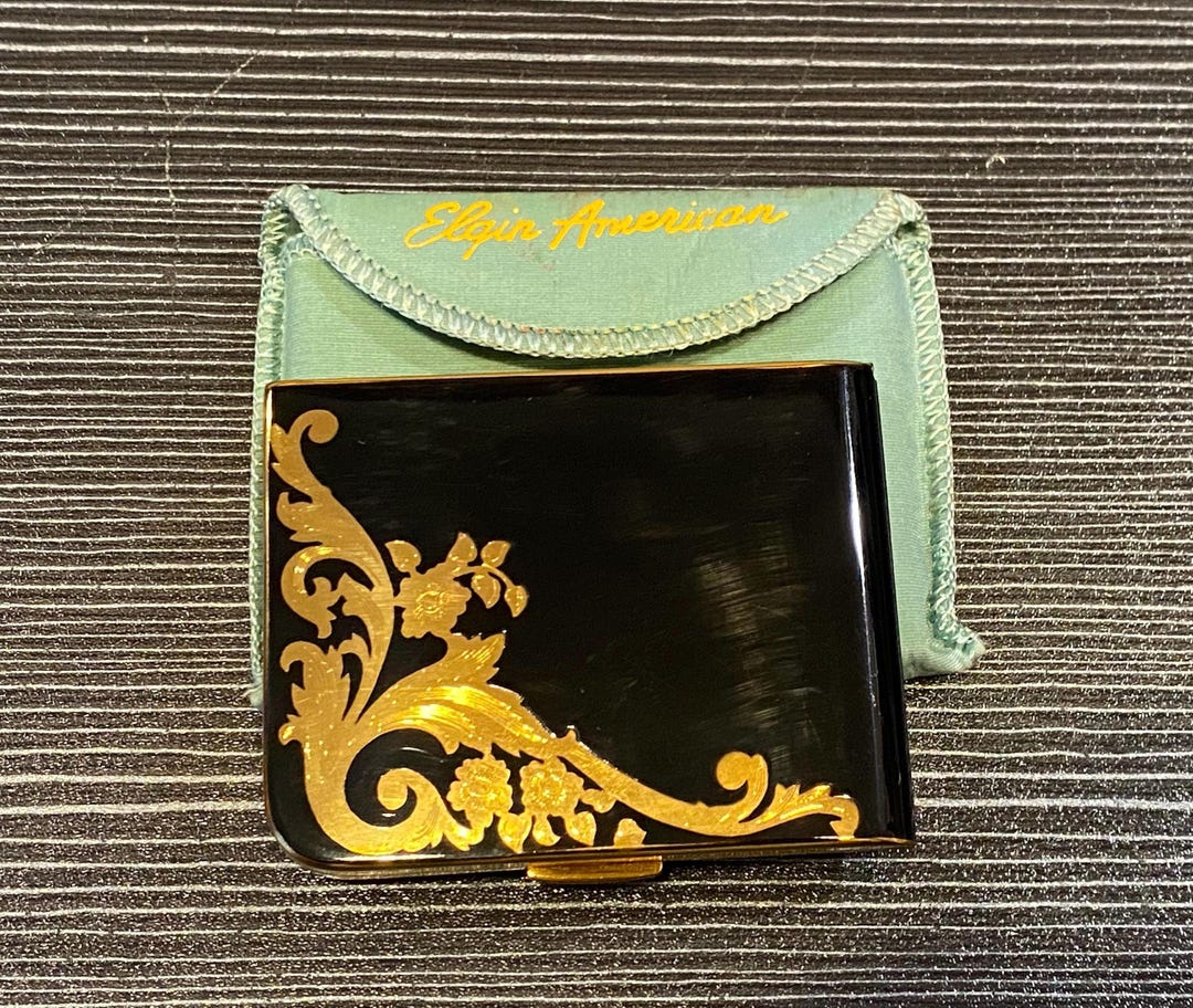 1940s Elgin American Ornate Compact Makeup Mirror - Etsy