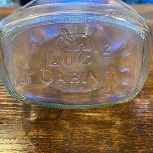 Vintage Glass Log Cabin Maple Syrup Bottle - Etsy