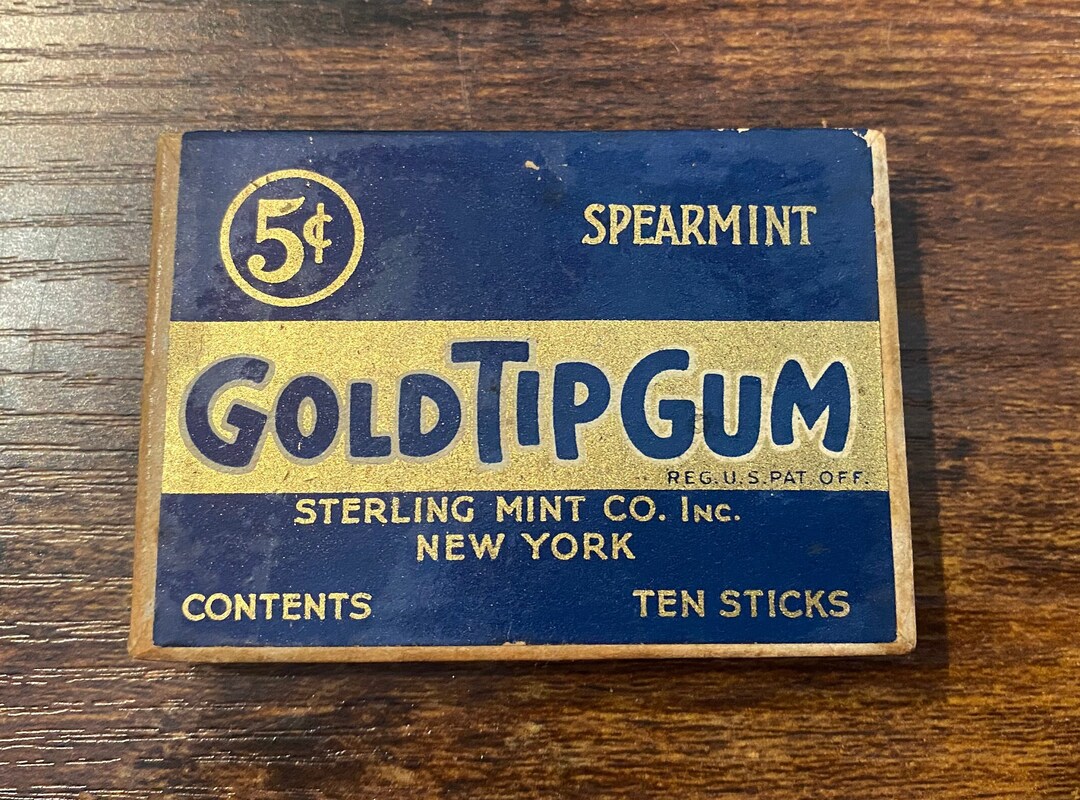 Antique Pristine Gold Tip Gum Box - Etsy