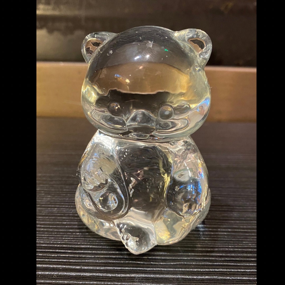 Vintage Fenton Glass Teddy Bear Figurine - Etsy