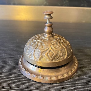 Victorian Ornate Brass Front Desk Bell - Etsy