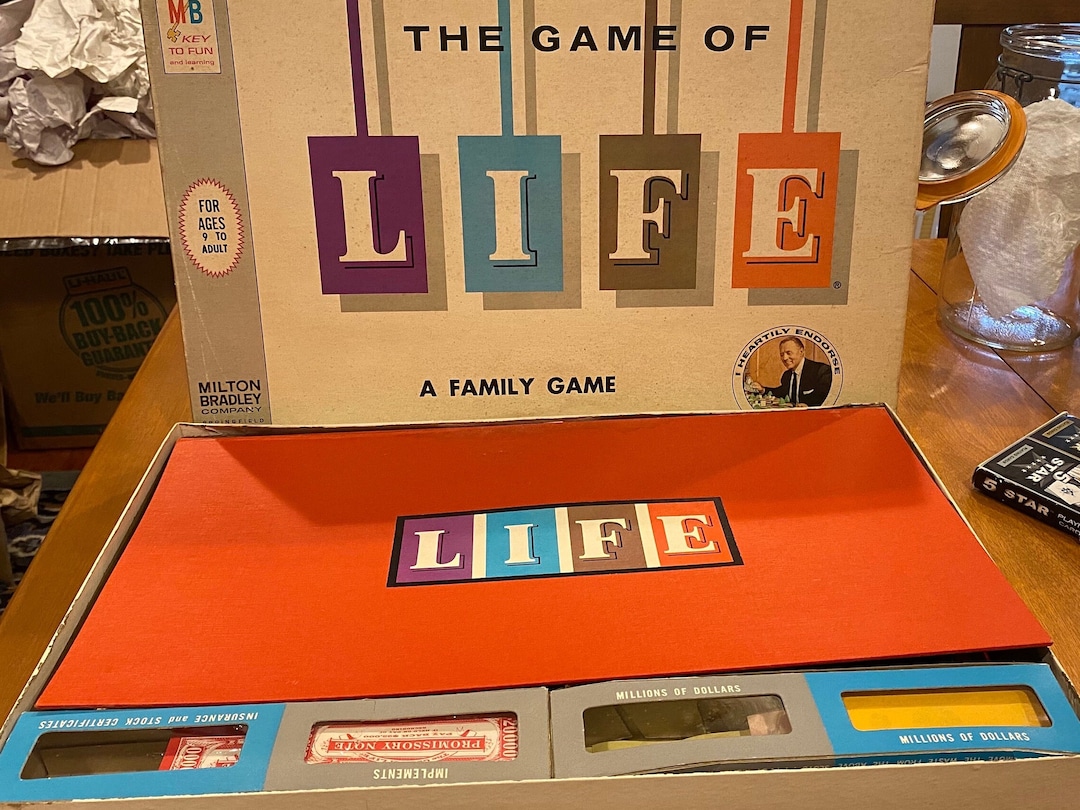 1960 Game of Life in Original Box— Missing Gamepieces - Etsy