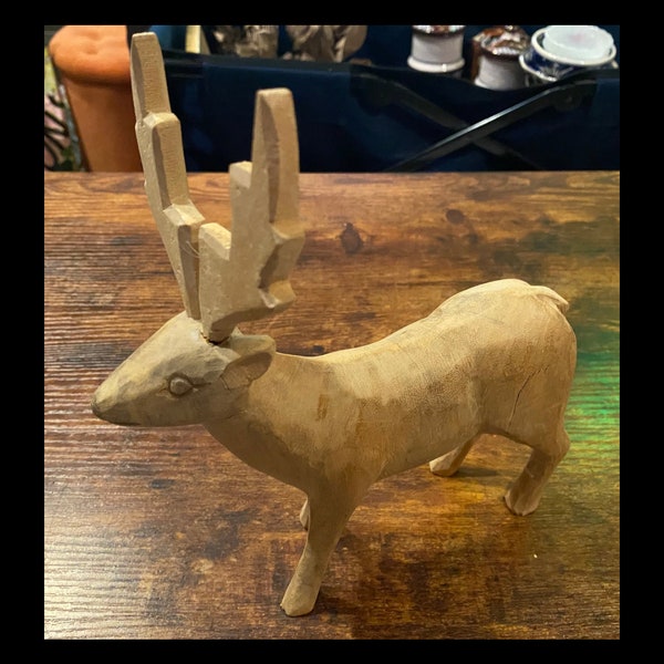 Carved Wooden Moose - Etsy