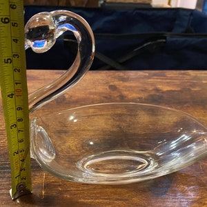 Vintage Duncan Miller Blown Glass Swan Dish - Etsy