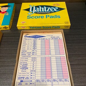 2 Vintage Yahtzee Score Sheet Pads in Original Boxes - Etsy