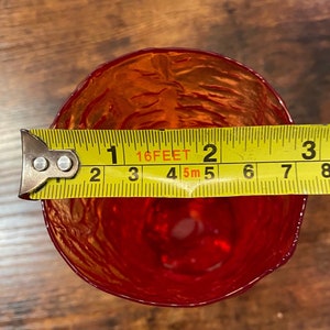 Vintage Red Hand-blown Crinkle Glass Tumbler - Etsy