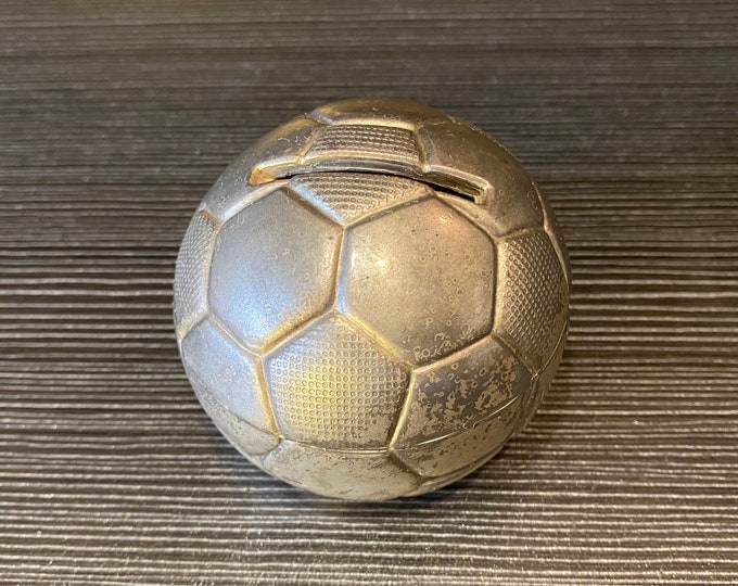 Vintage Silver-plated Soccer Ball Coin Bank - Etsy