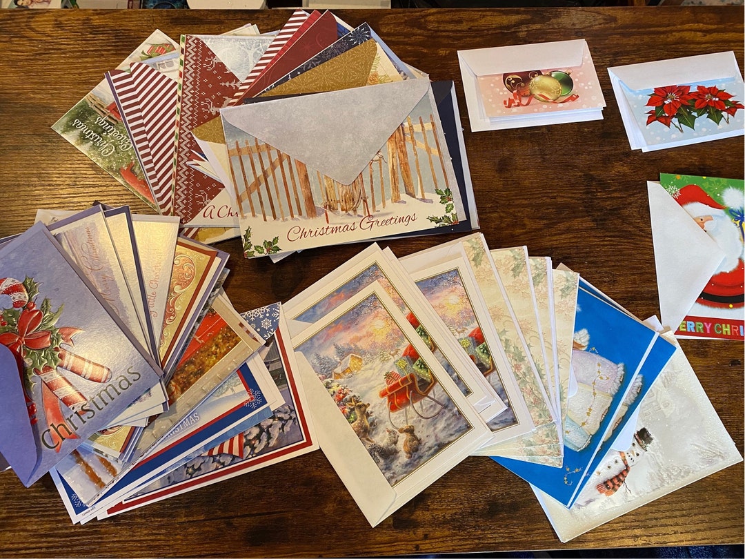 HUGE Mixed Bundle of Christmas Cards / 49 Miscellaneous Xmas Cards With ...