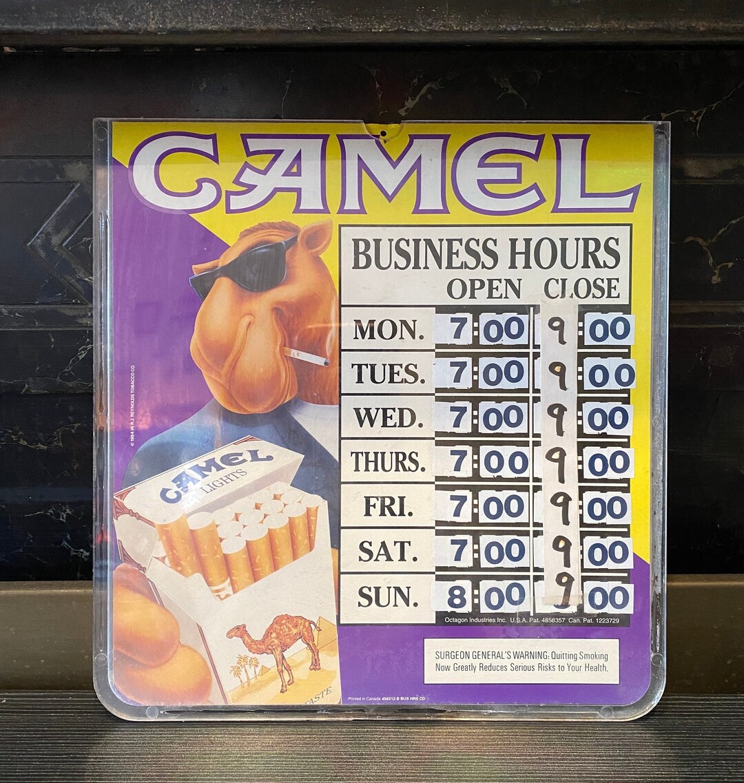 1994 Camel Lights Cigarette Advertisement Storefront Sign - Etsy