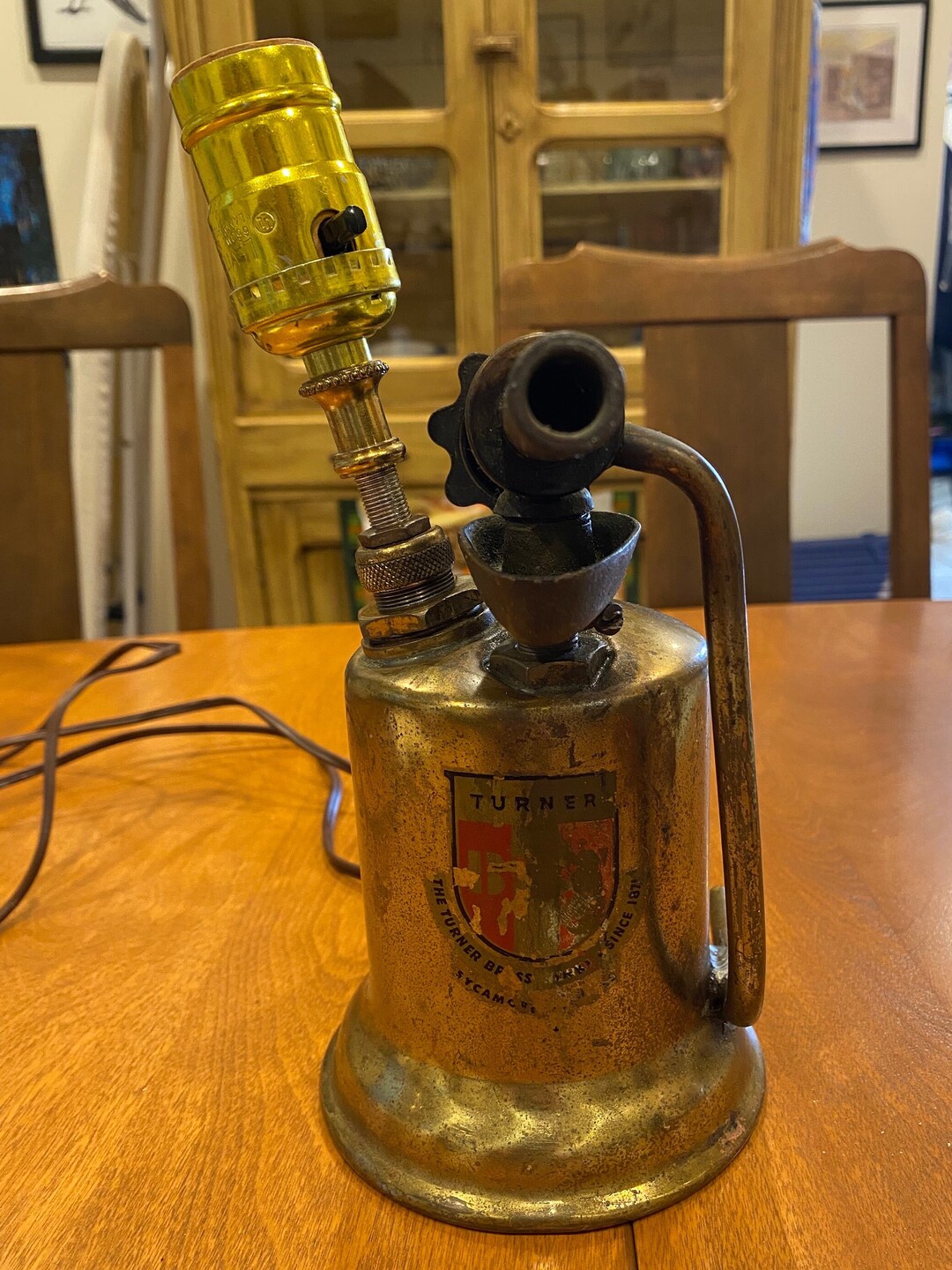 Rustic Antique Turner Brass Gasoline Torch Lamp STILL WORKS - Etsy