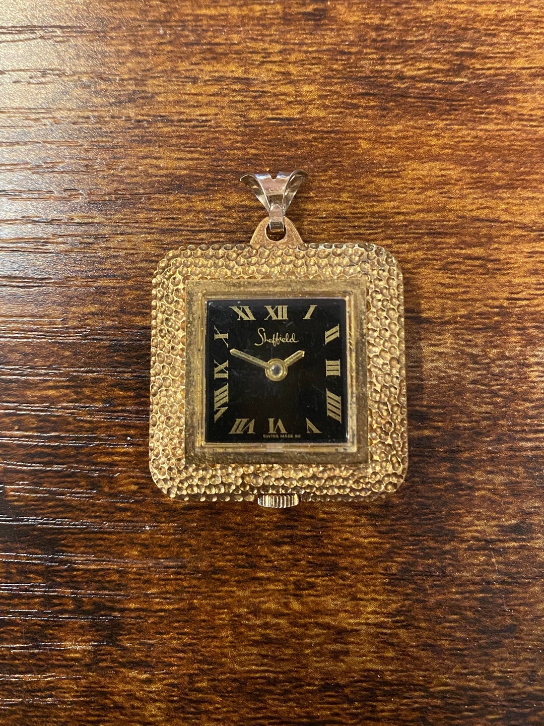 Rare Mid-century Swiss Sheffield Square Watch Pendant - Etsy