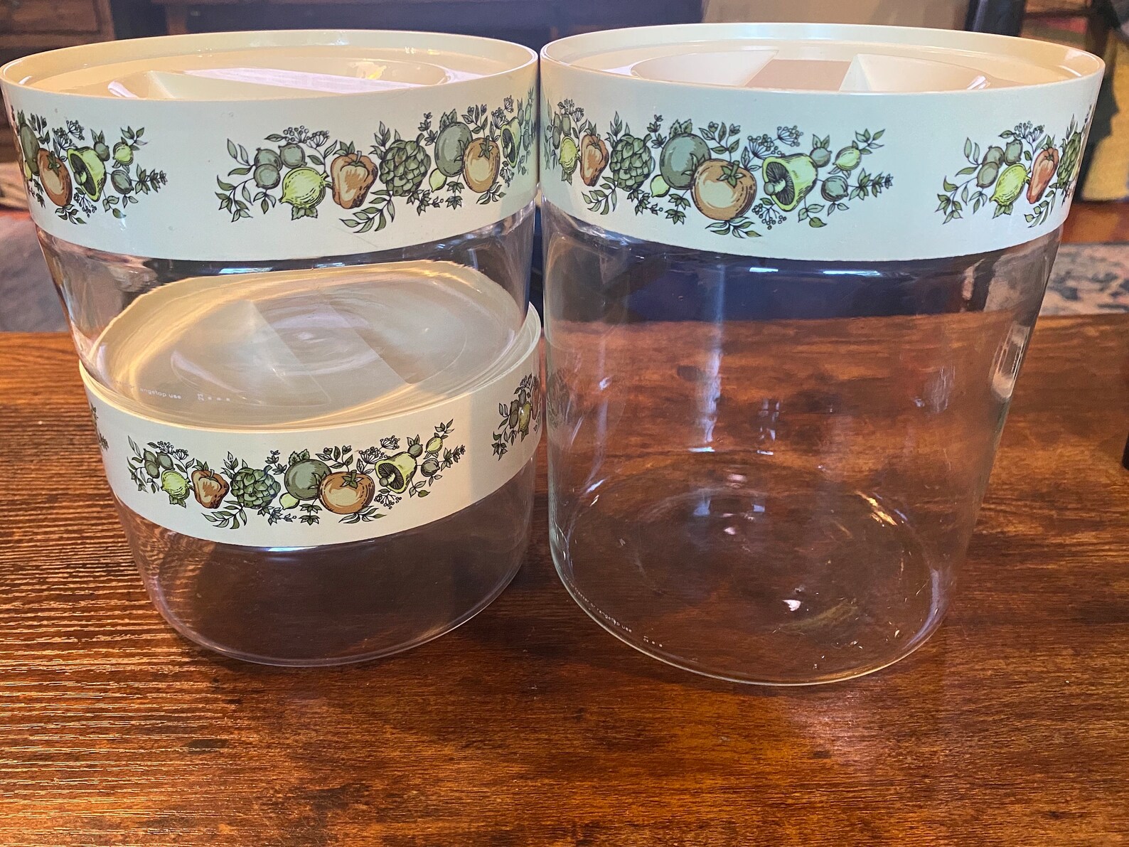 1970s Pyrex Spice of Life Stacking Glass Kitchen Canister Set - Etsy