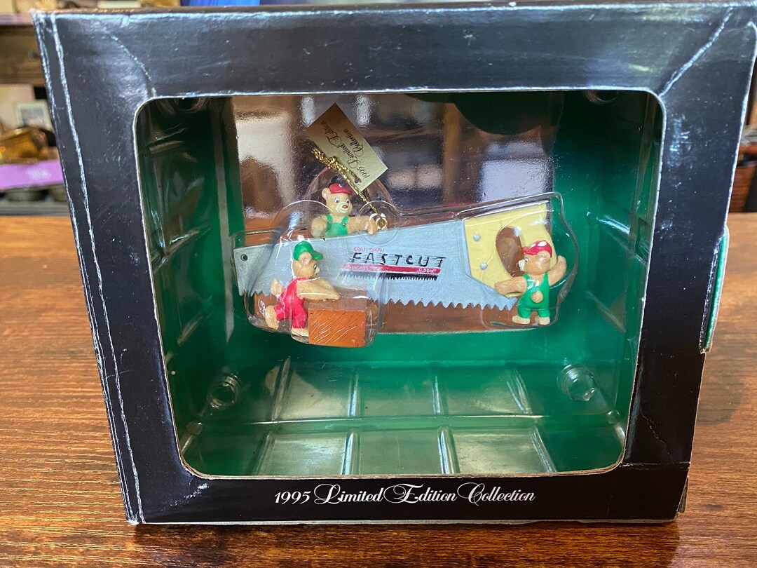 1995 Limited Edition Sears Christmas Ornament: Carpenter Bears With ...