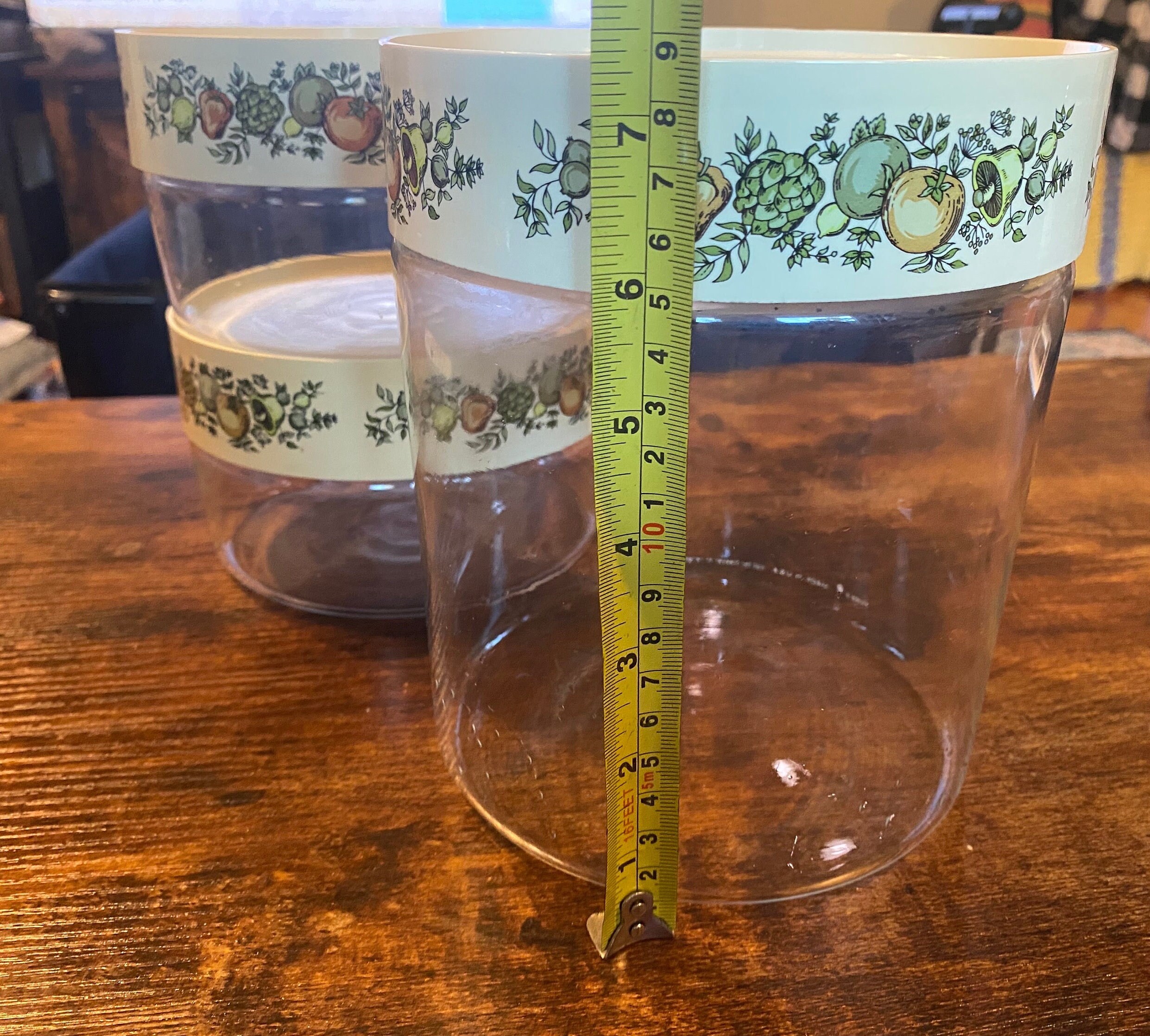 1970s Pyrex Spice of Life Stacking Glass Kitchen Canister Set - Etsy