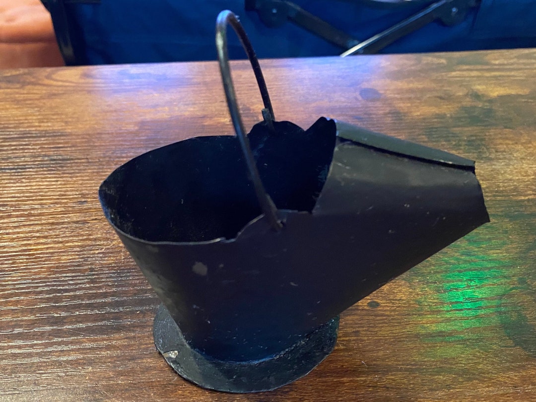 Antique Metal Mini Coal Scuttle W/ Handle - Etsy