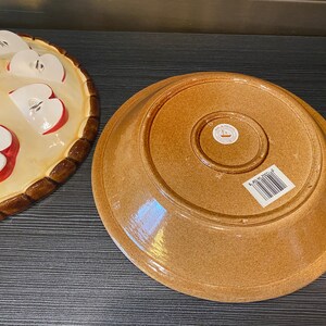 Vintage Over and Back Red Apple Ceramic Covered Pie Dish - Etsy