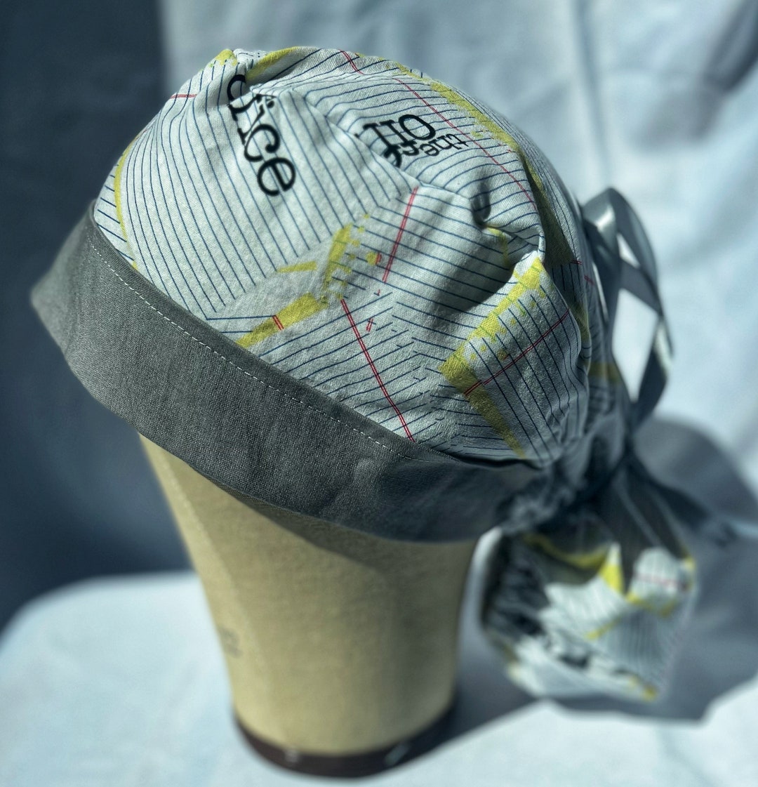 The Office Scrap Paper Scrub Hat, Scrub Cap, Surgeon's Cap, Kitchen ...