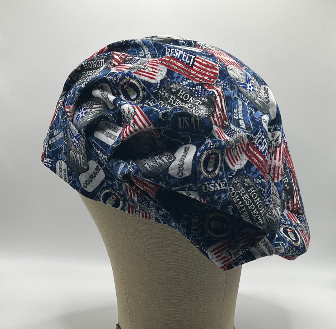US Air Force Scrub Hat, Military Bouffant Scrub Cap, Surgeon's Cap, OR ...