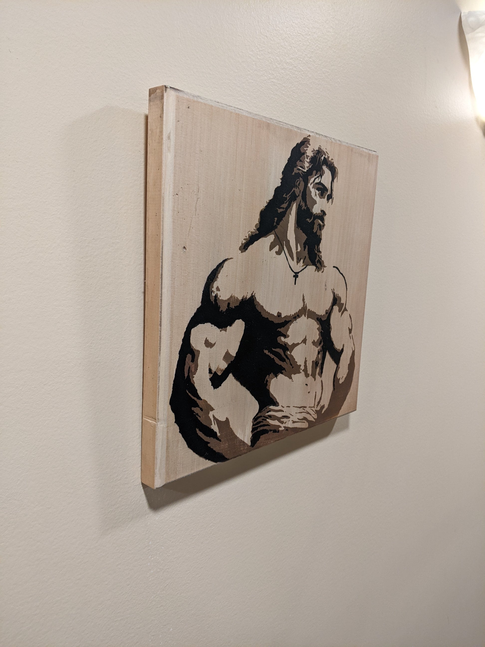 Ripped Jesus - Original Handcrafted Acrylic Painting on Wood | 12x12 ...