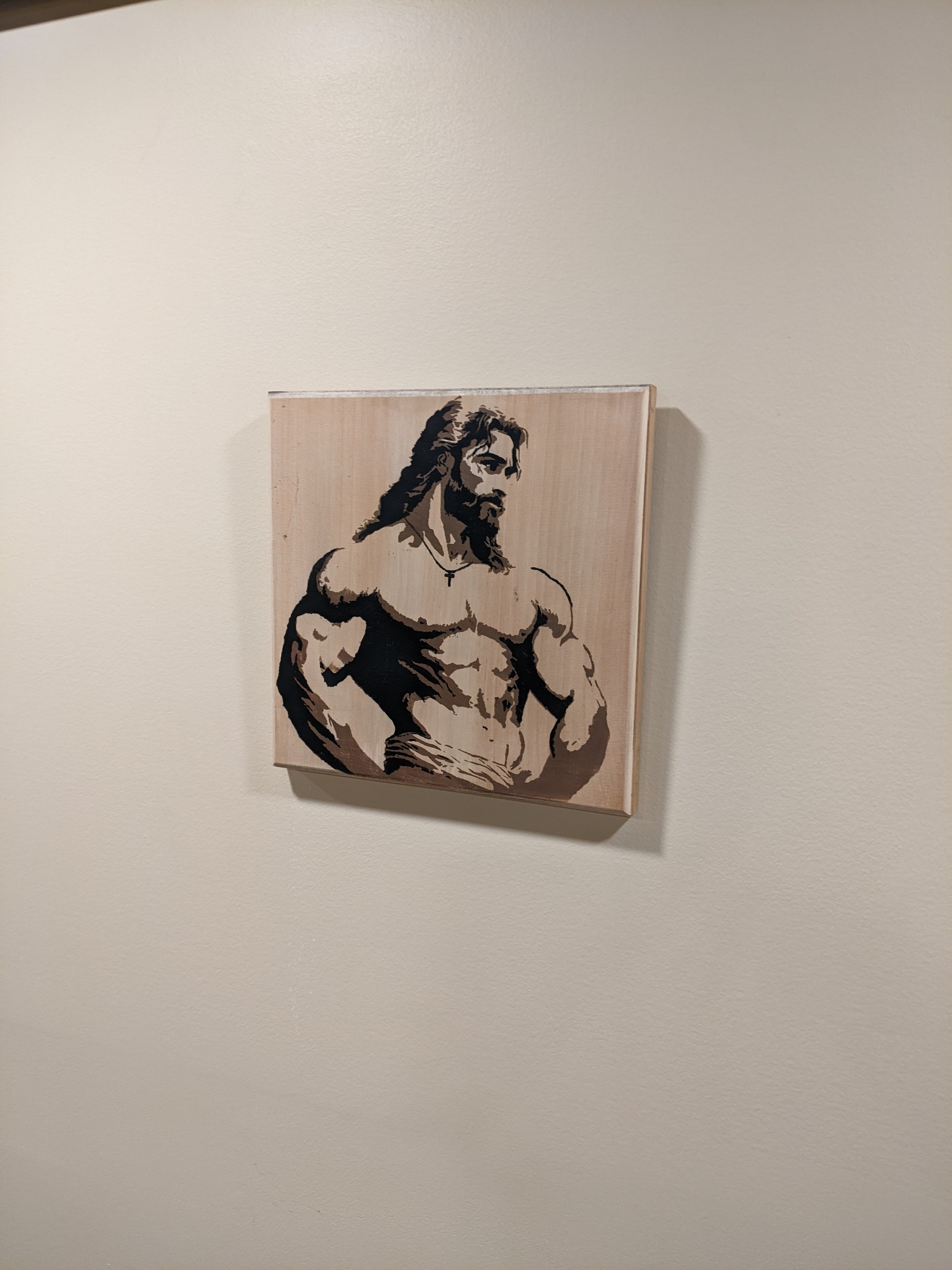 Ripped Jesus - Original Handcrafted Acrylic Painting on Wood | 12x12 ...