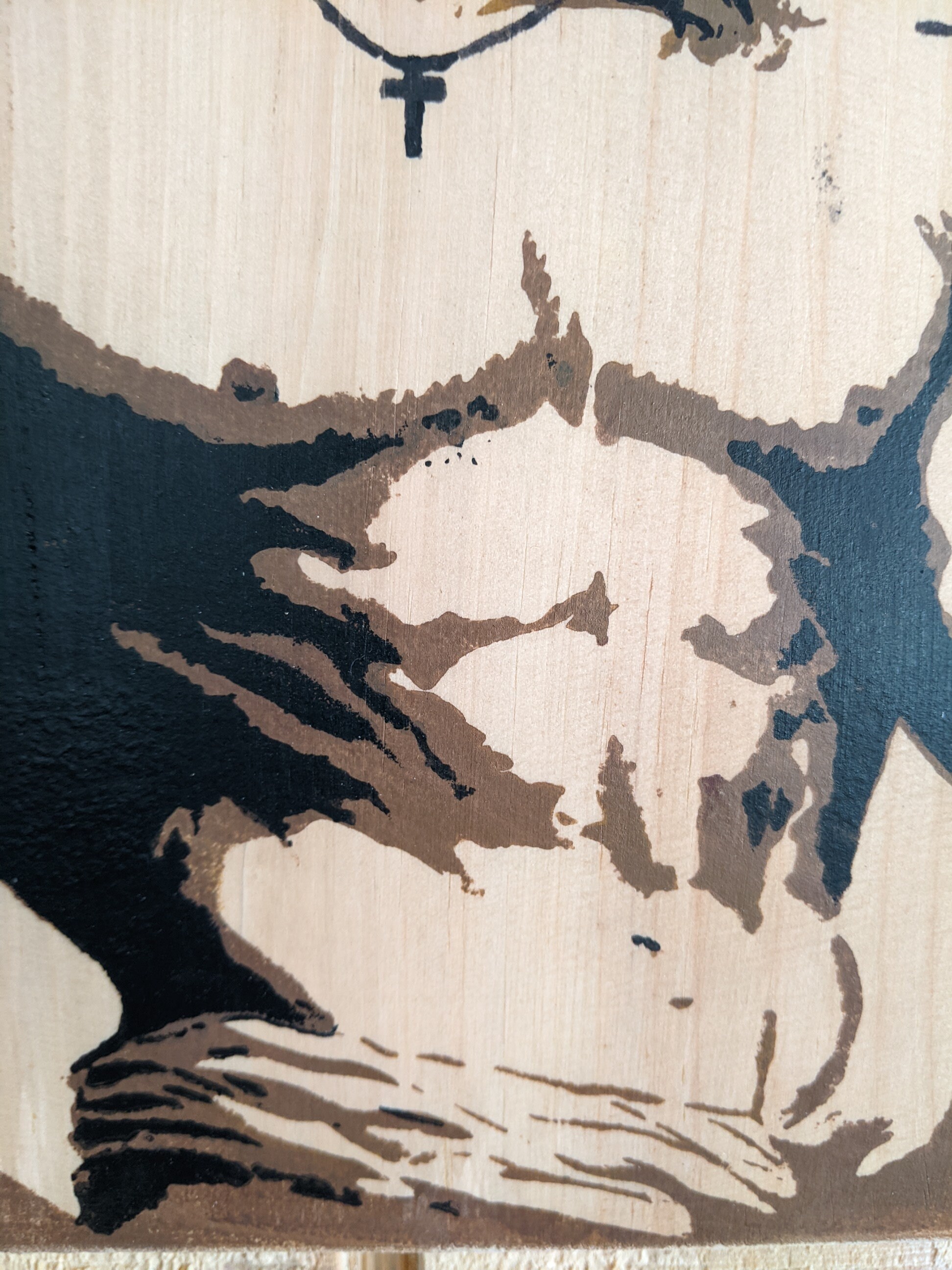 Ripped Jesus - Original Handcrafted Acrylic Painting on Wood | 12x12 ...