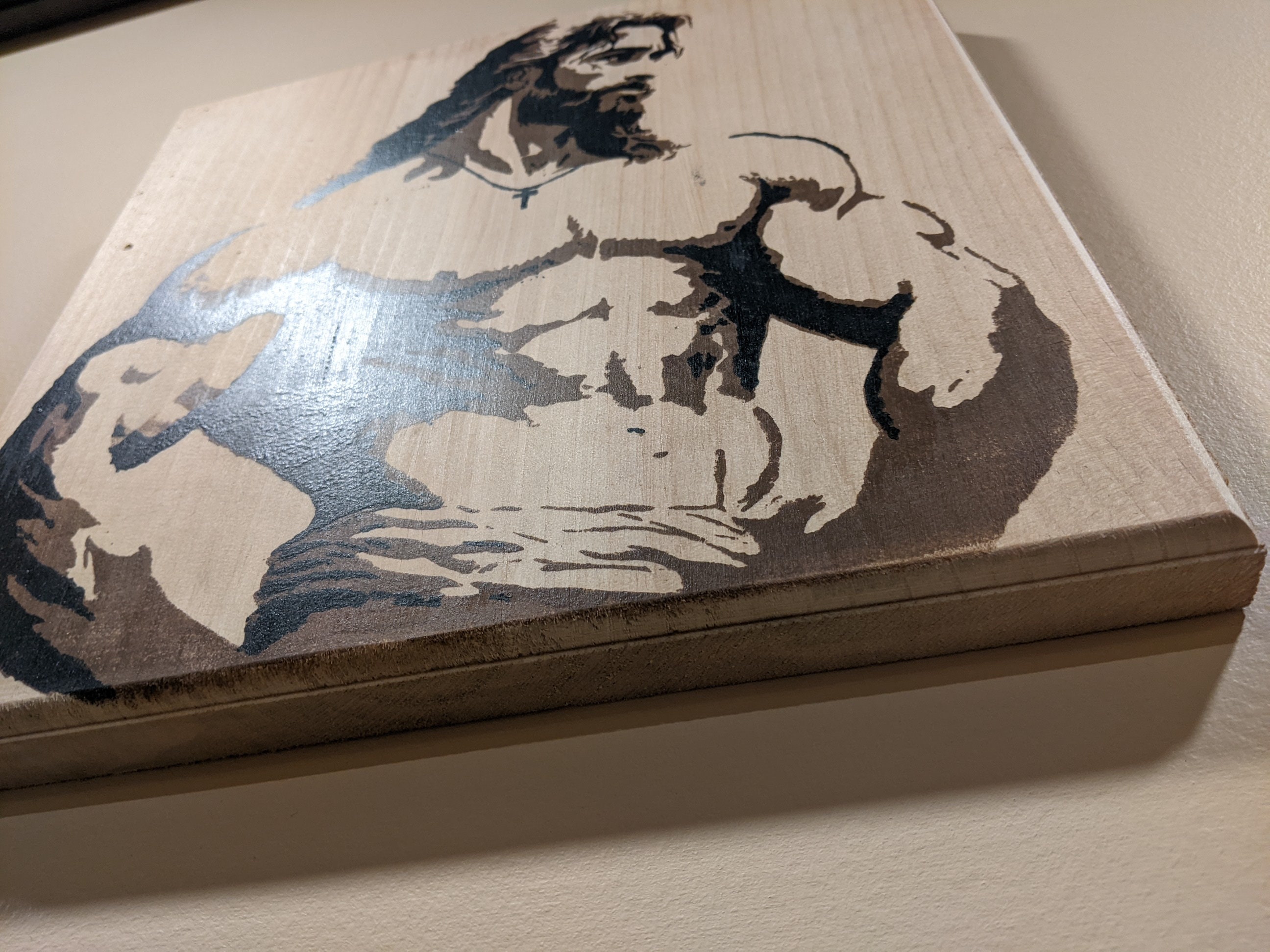 Ripped Jesus - Original Handcrafted Acrylic Painting on Wood | 12x12 ...