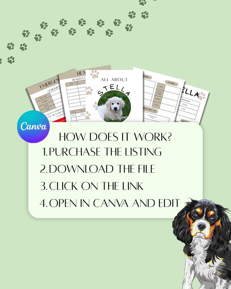 Pet Emergency Binder – Editable & Printable Pet Care Records (digital ...