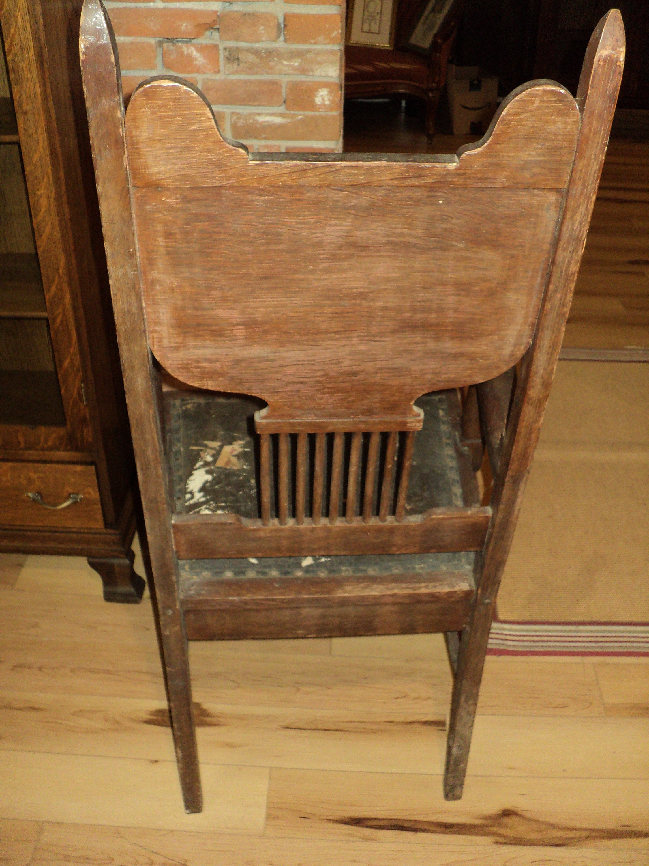 Set of Six Antique Oak Dining Chairs for Restoration, Shipping is NOT ...