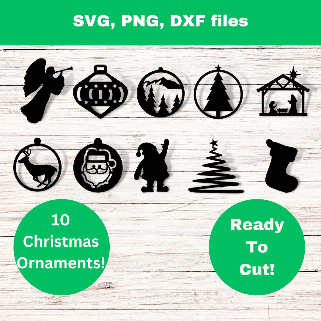 Christmas Ornament Bundle Instant Download Digital Files SVG PNG DXF ...