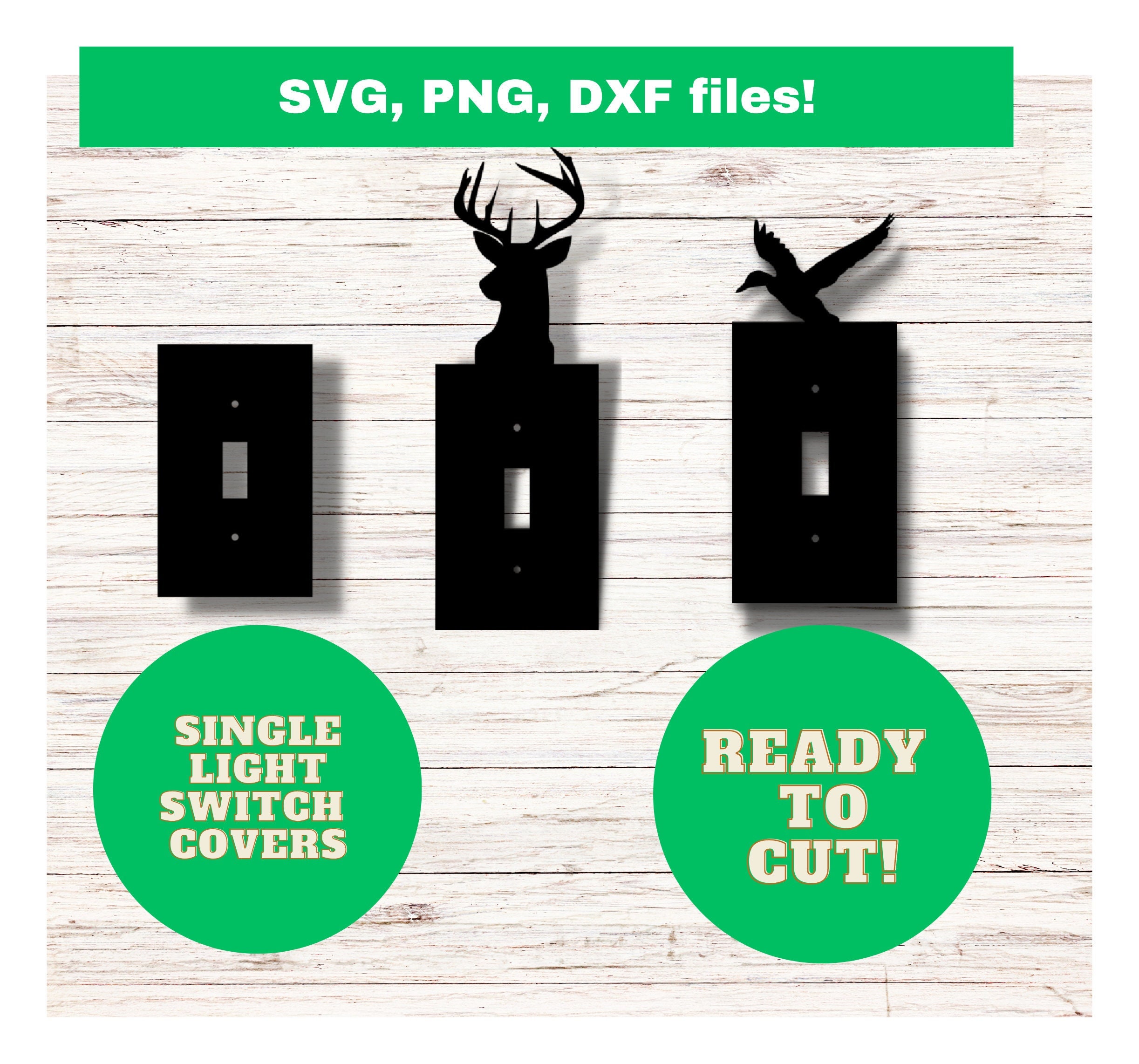Deer & Duck Light Switch Plate SVG: Hunting Cabin Decor (digital ...