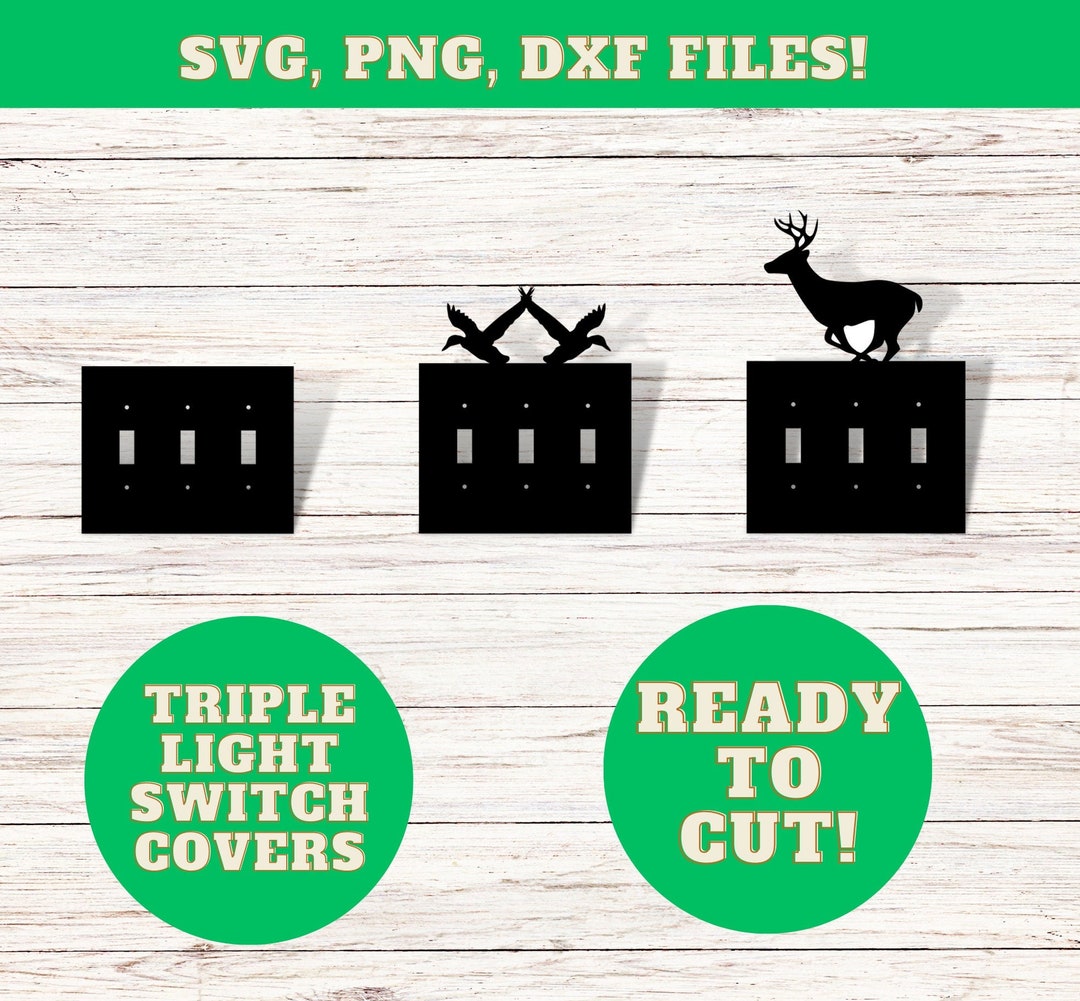 Triple Light Switch Plate Digital Download SVG PNG DXF Files Included ...