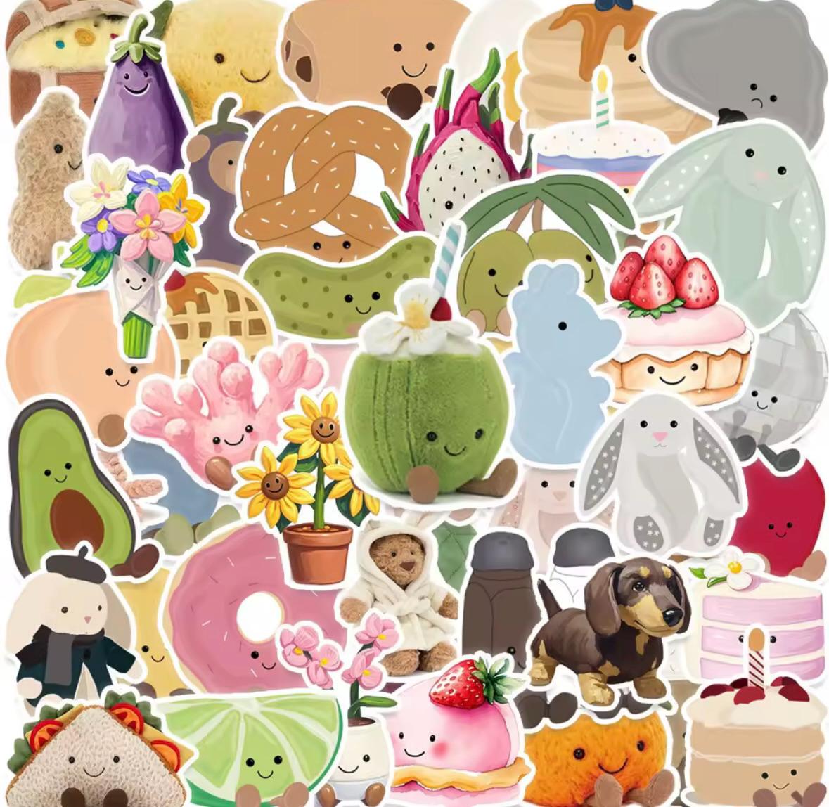 Jelly Cat Mystery Sticker Pack 5-10-25-50 Stickers - Etsy