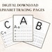 Digital Download Alphabet Tracing Coloring Pages - Etsy