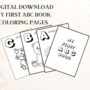Digital Download My First ABC Book Coloring Pages - Etsy