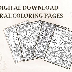 10 Digital Download Coloring Pages - Etsy