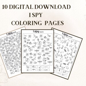 10 Digital Download I SPY Coloring Pages - Etsy