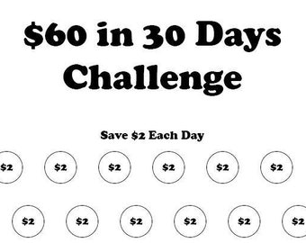 Heart Money Saving Challenge Save 1000 Dollars (Download Now) - Etsy