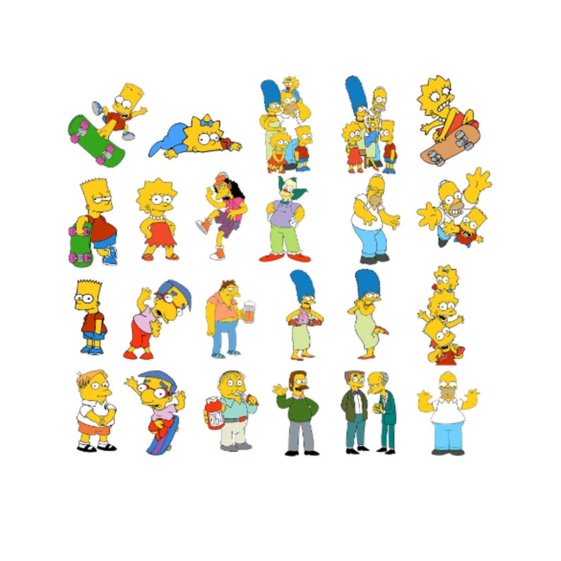 The Simpsons, PNG, Simpsons Clipart, Instant Download, Printable ...