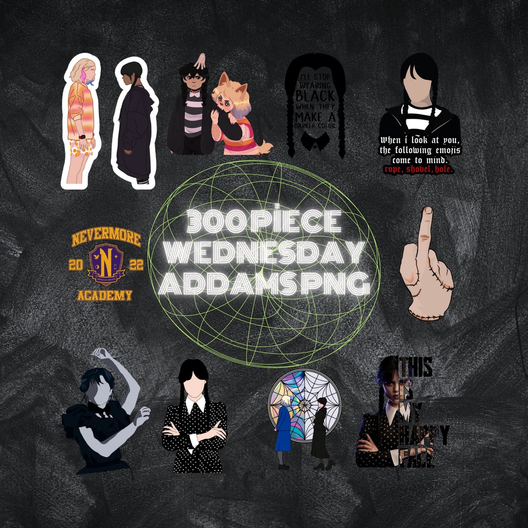 Wednesday Addams Png, 300 Piece, Wednesday, Addams Family Png, Digital ...