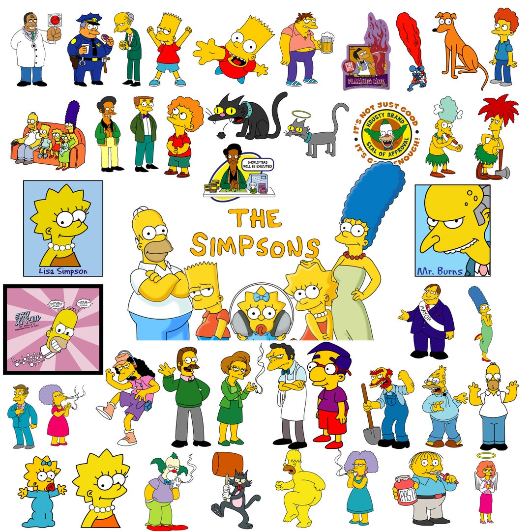 The Simpsons Clip Art Bundle, Simpsons PNG, Simpsons SVG, Simpsons ...