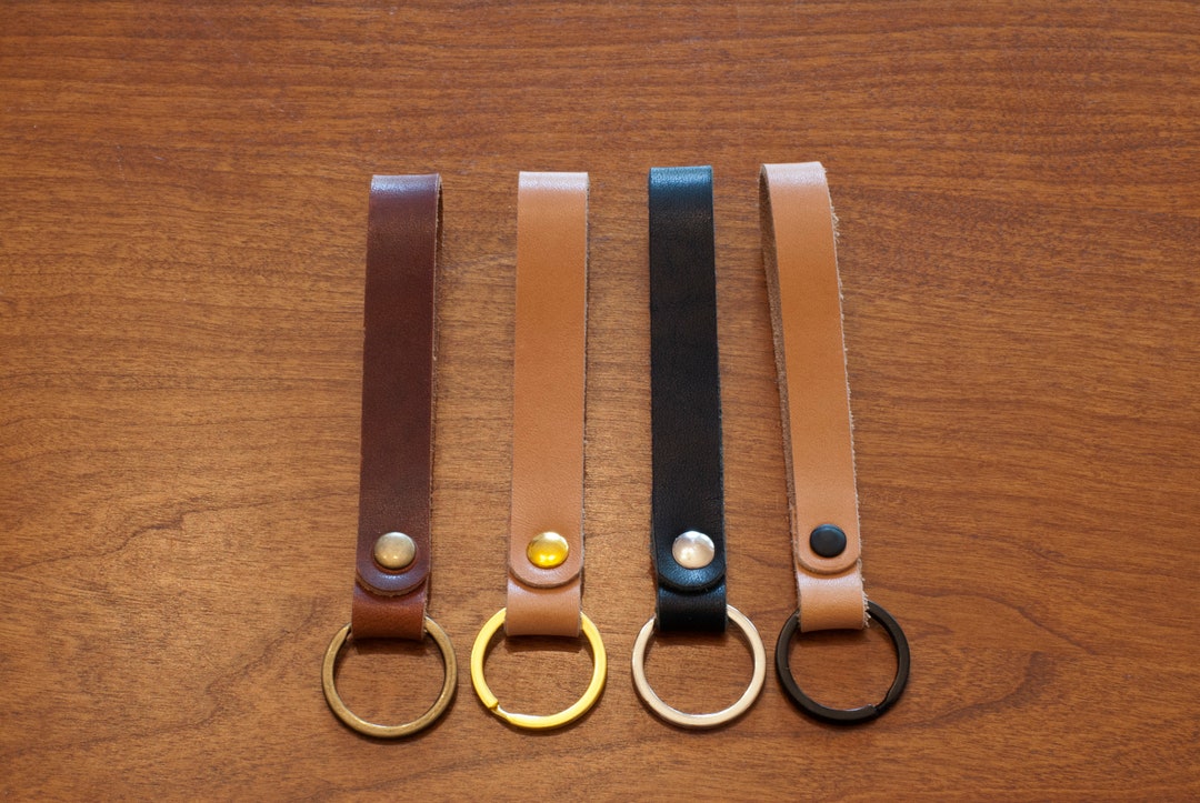 Horween Leather Keychain, Premium Keychains for Men & Women Handcrafted ...