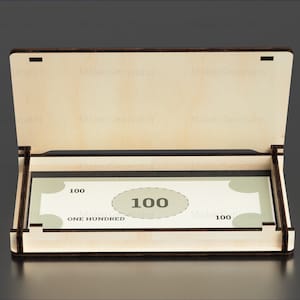 Money Gift Box SVG Template With Flip up Lid - Gift Box - DXF PDF - Etsy