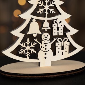 Christmas Tree Laser Cut Nativity Scene Decoration Set | 3 Minimalist ...