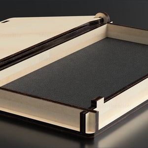 Money Gift Box SVG Template With Flip up Lid - Gift Box - DXF PDF - Etsy