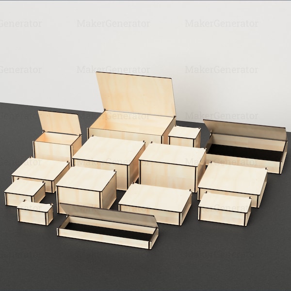 Laser Cut Box Template - Etsy